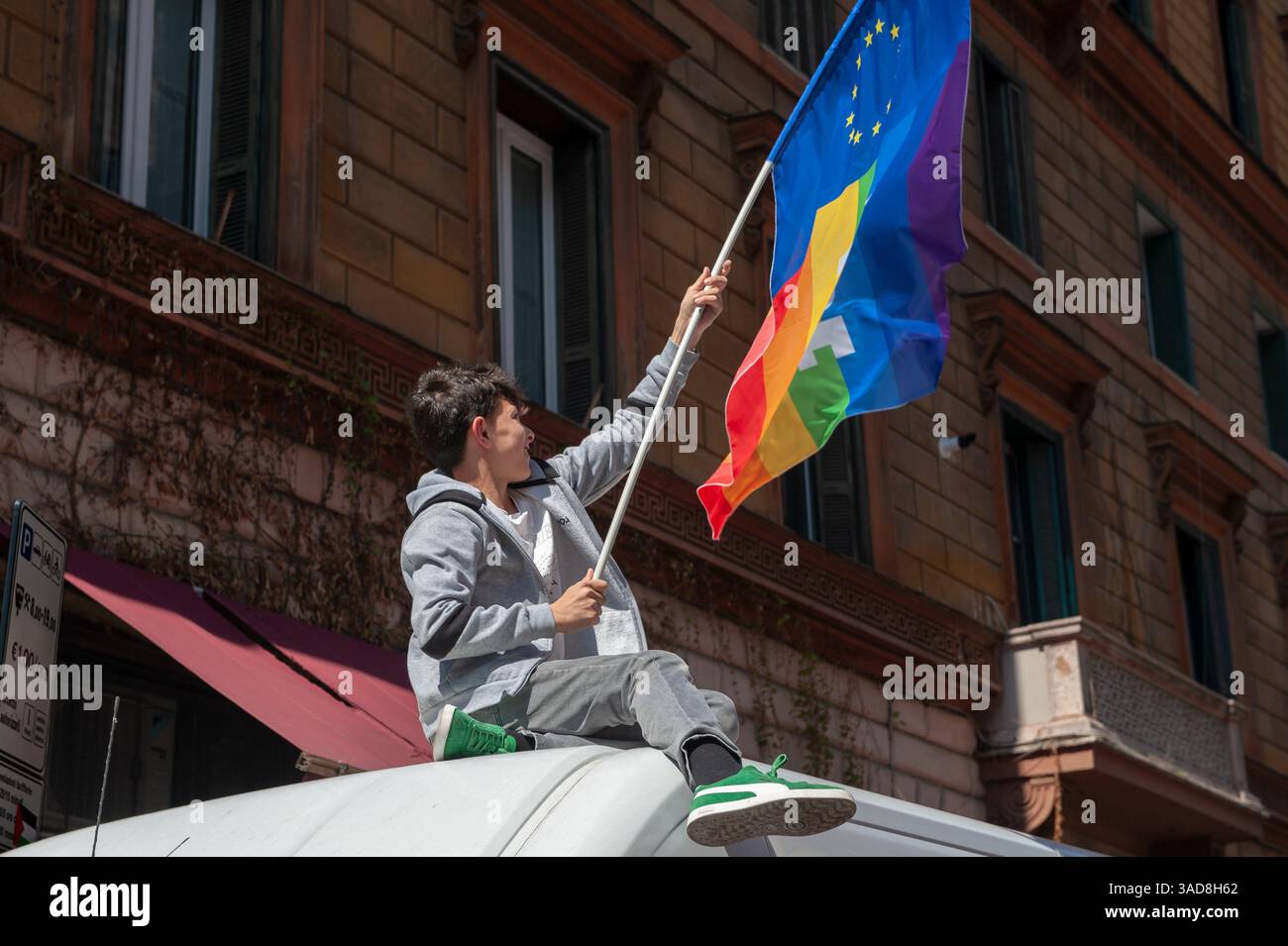 Rome, Italy April 05, 2025: Thousands demonstrate in Rome against ...