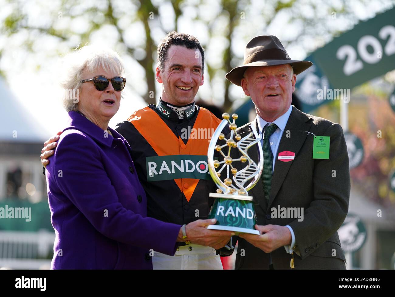 Jockey Patrick Mullins with his mother Jackie Mullins, and father and ...
