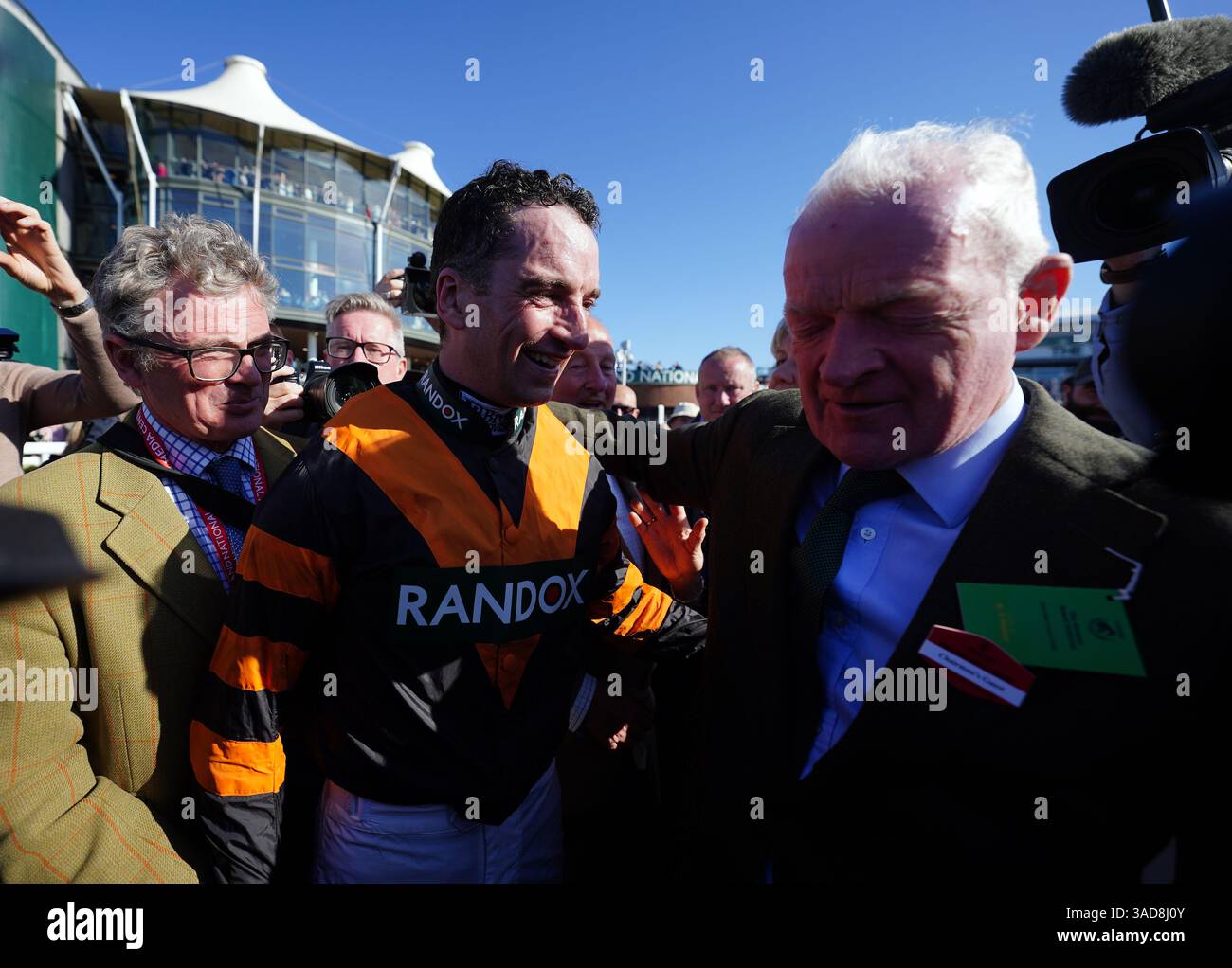 Jockey Patrick Mullins with his father and winning trainer Willie ...