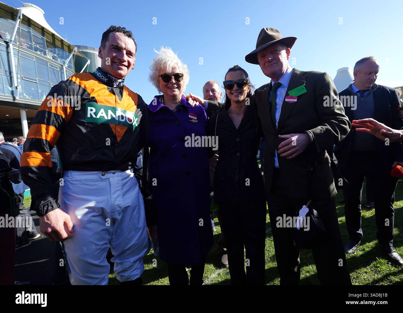 Jockey Patrick Mullins with his mother Jackie Mullins, and father and ...