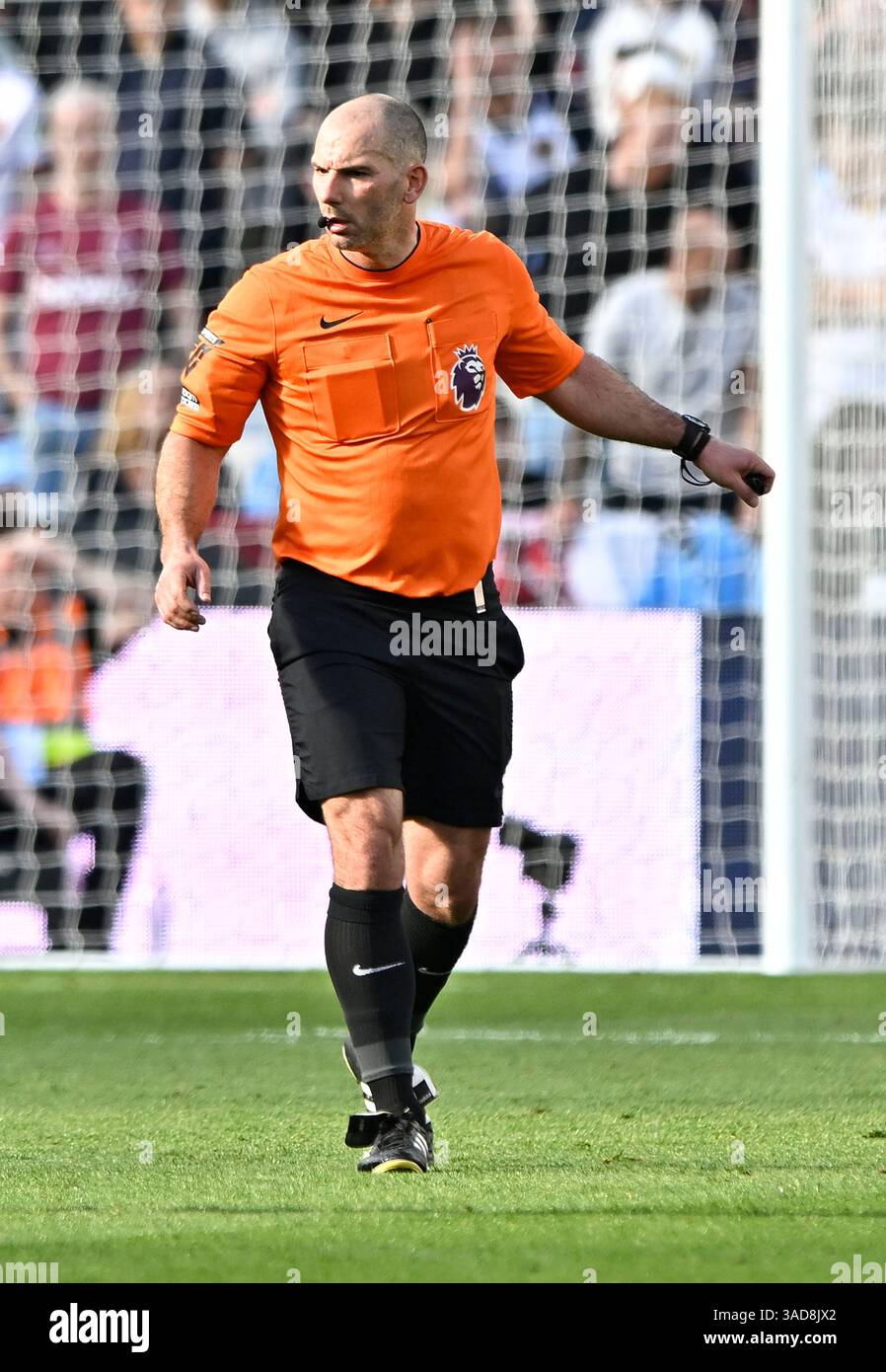 London UK 5th April 2025. Tim Robinson (Referee) during the West Ham vs ...