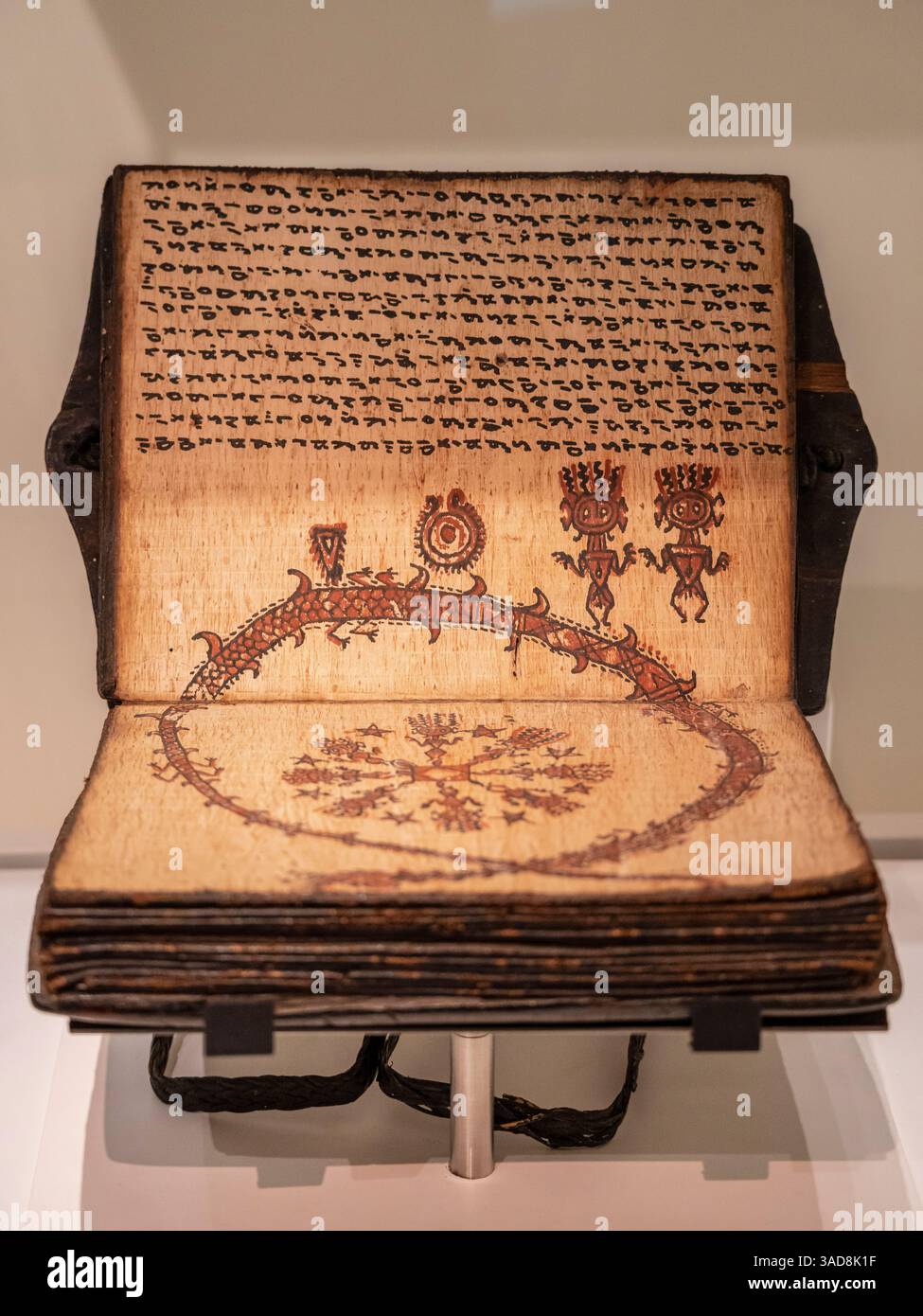 Pustaha divination book, Batak, Karo Batak group, Bakara village, Lake ...