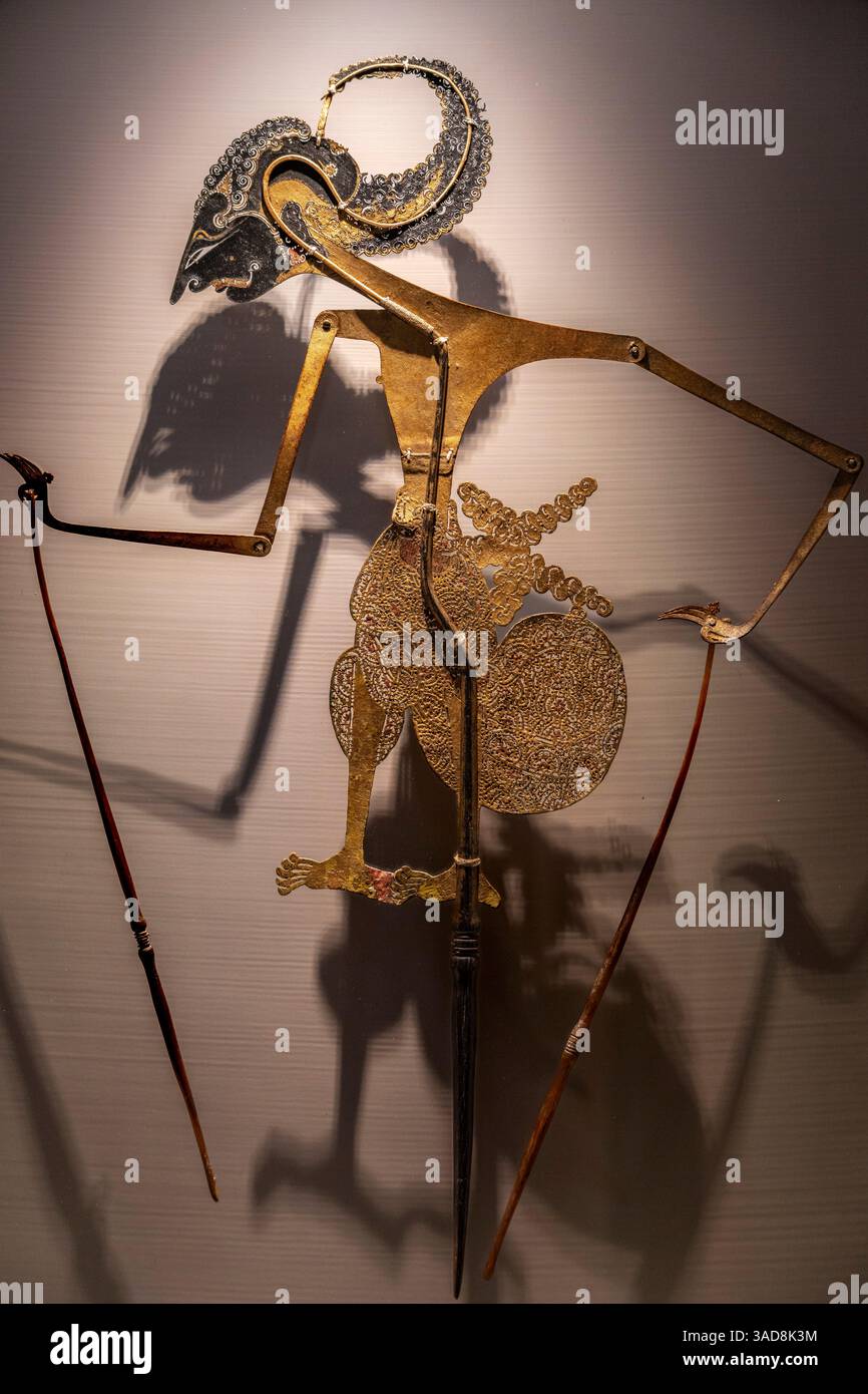 Wayang Kulitshadow puppet, representing Arjuna, Java Island, Indonesia ...