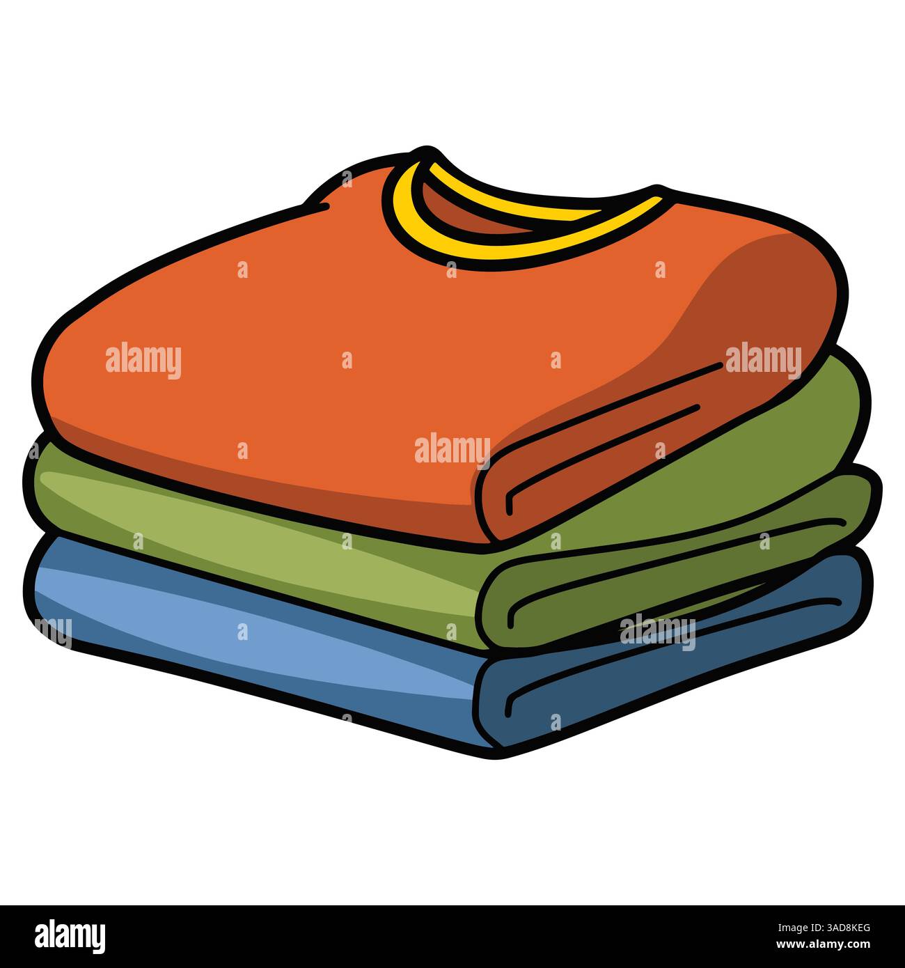 Shirt white pile Stock Vector Images - Alamy