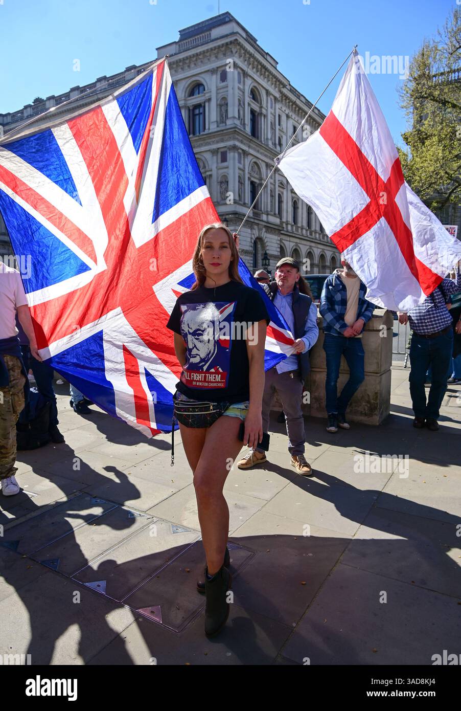 LONDON, ENGLAND: 5th April 2025: UKIP organized a rally in London to ...