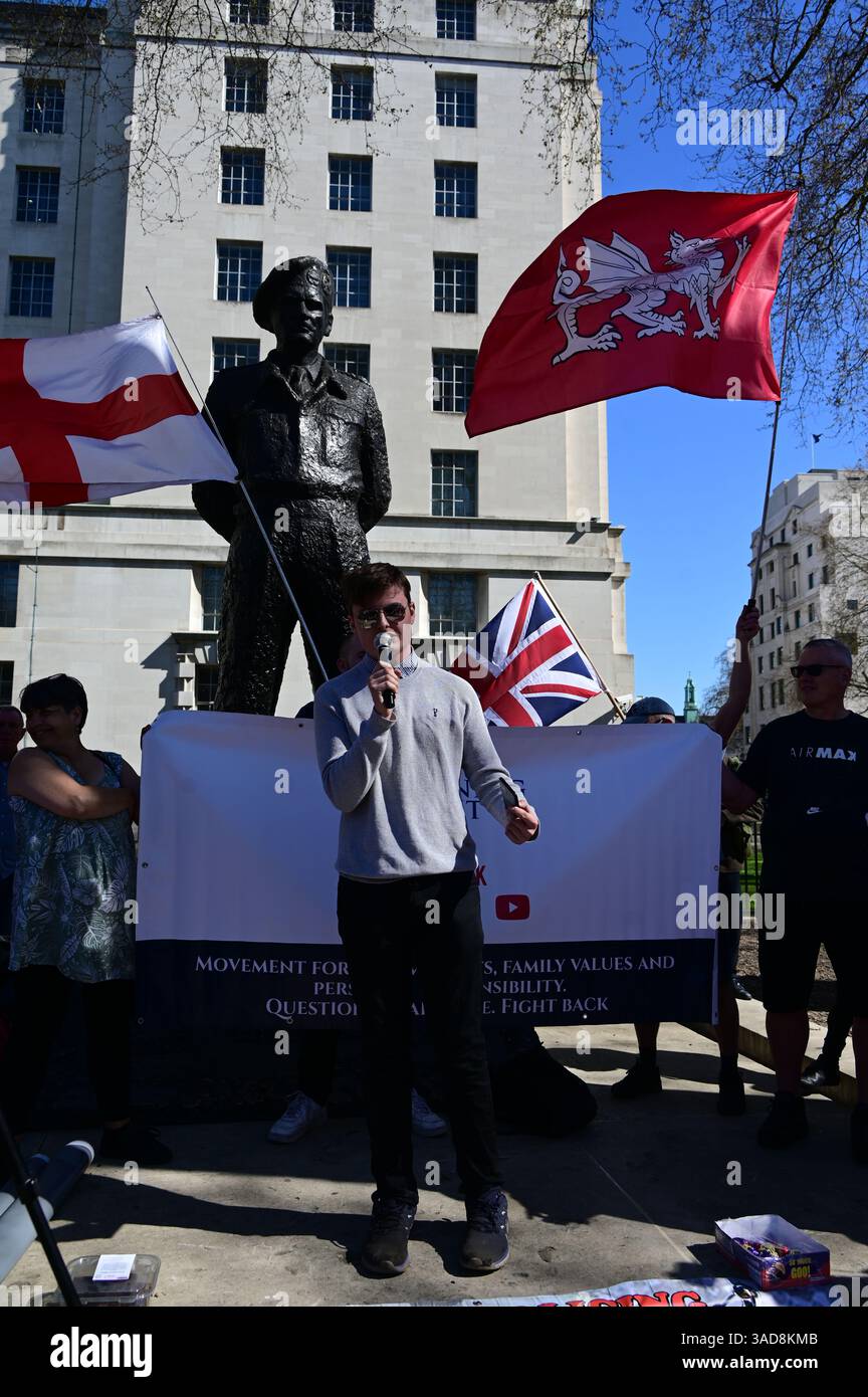 LONDON, ENGLAND: 5th April 2025: UKIP organized a rally in London to ...