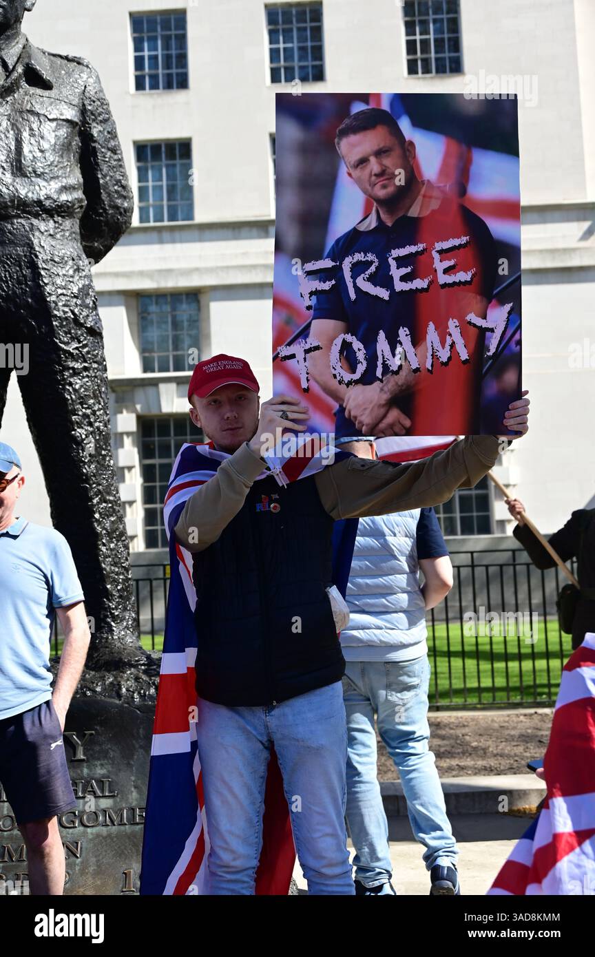 LONDON, ENGLAND: 5th April 2025: UKIP organized a rally in London to ...