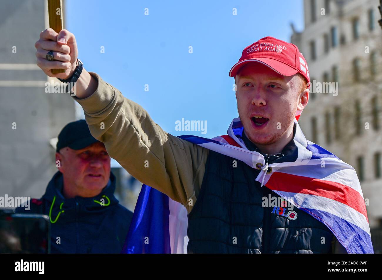 LONDON, ENGLAND: 5th April 2025: UKIP organized a rally in London to ...