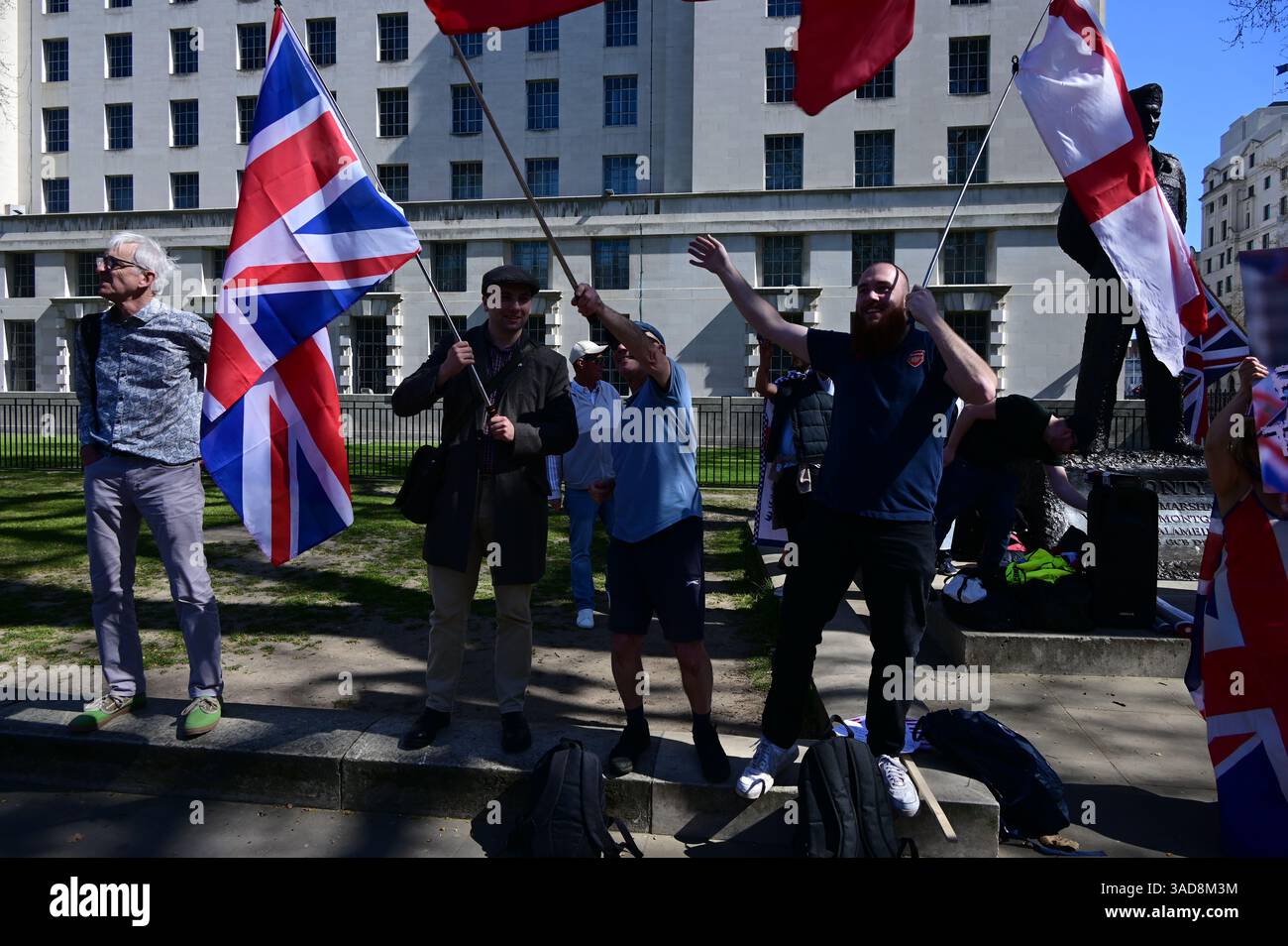 LONDON, ENGLAND: 5th April 2025: UKIP organized a rally in London to ...