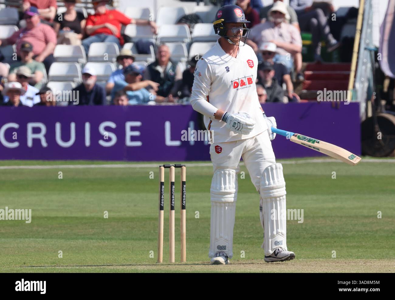 CHELMSFORD, ENGLAND - Essex’s Tom Westley during Rothesay County ...