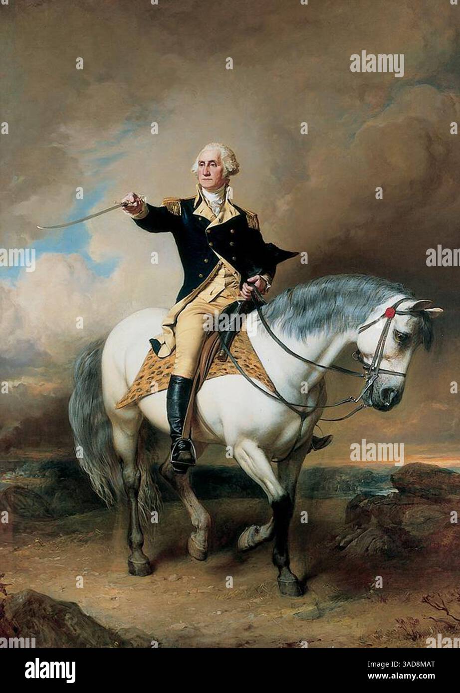 The Portrait of George Washington Taking the Salute at Trenton is a ...