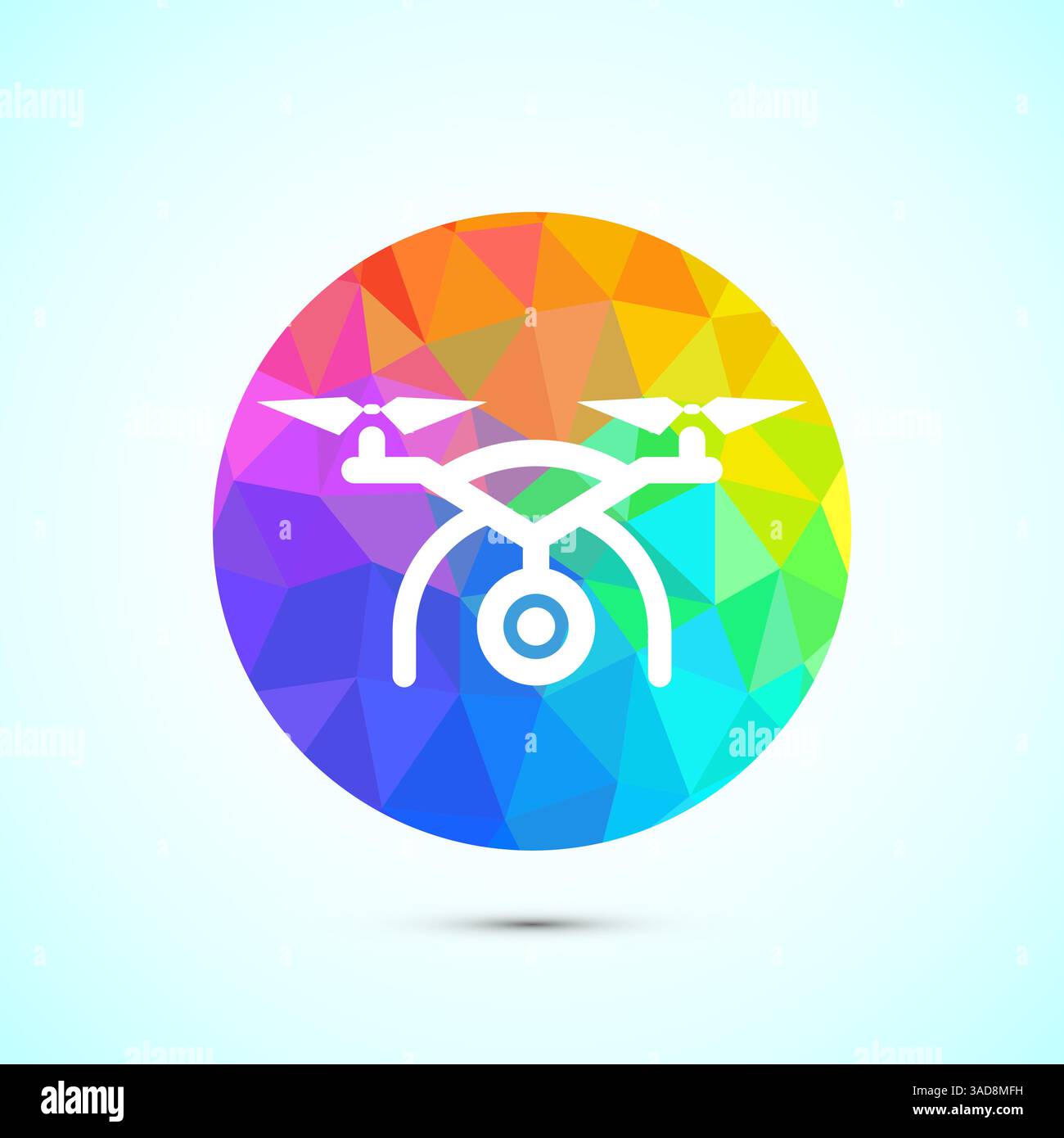 Drone icon design illustration. Drone Quadro copter logo sign symbol in ...