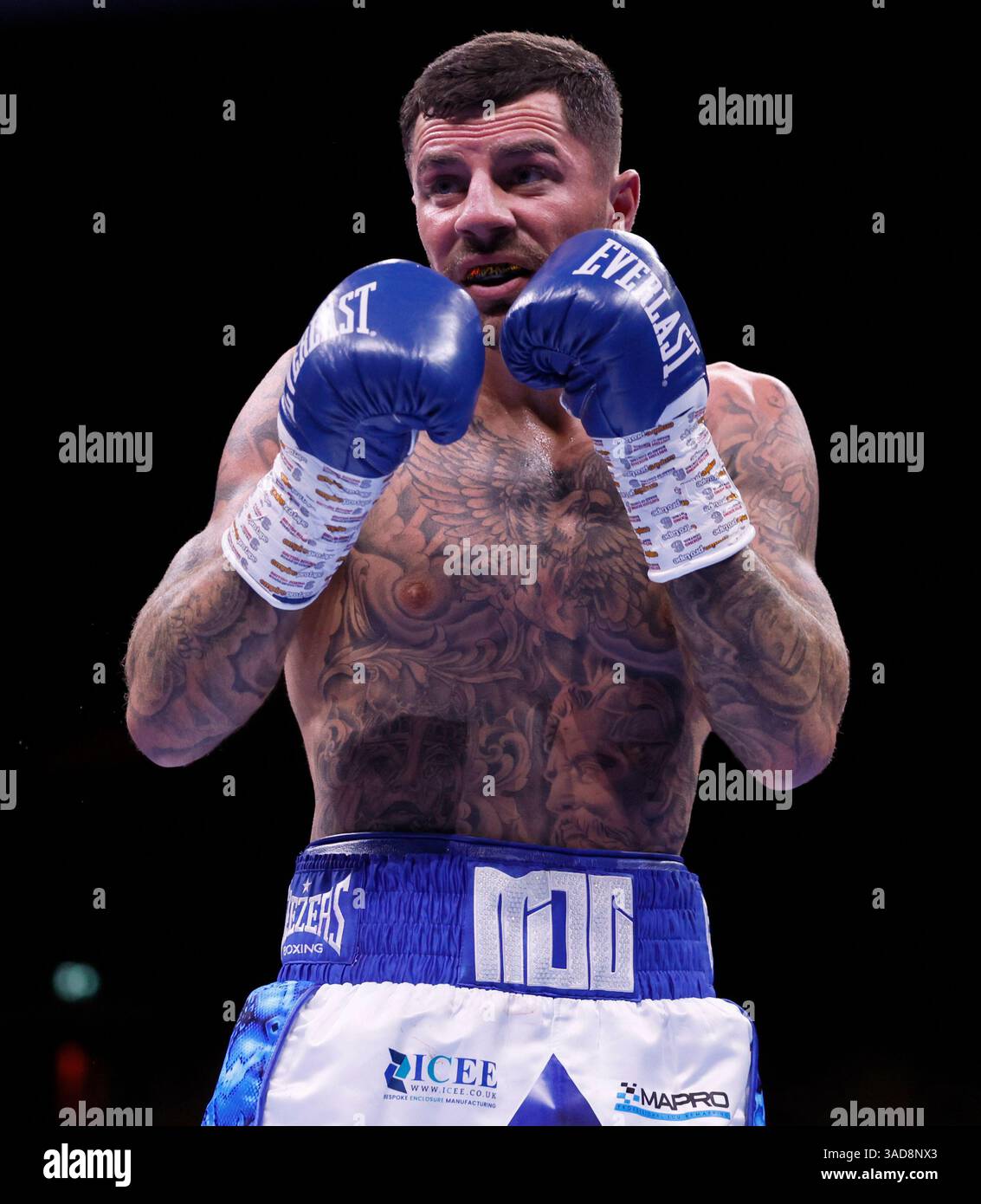 Mark Chamberlain in action against Rodrigo Matias Areco (not pictured ...