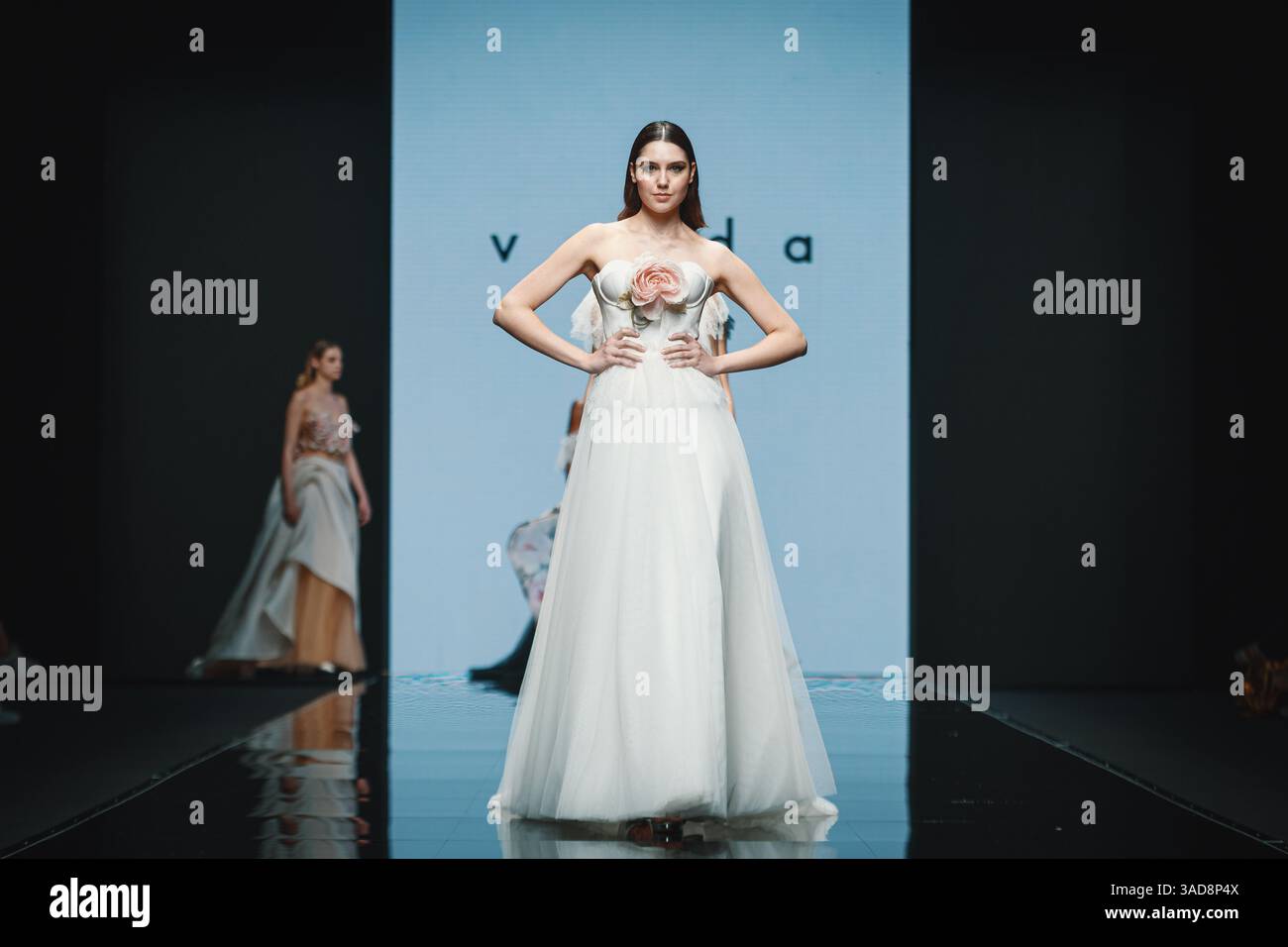 Milano, Italy. 05th Apr, 2025. Model during Si Sposa Italia Fashion ...