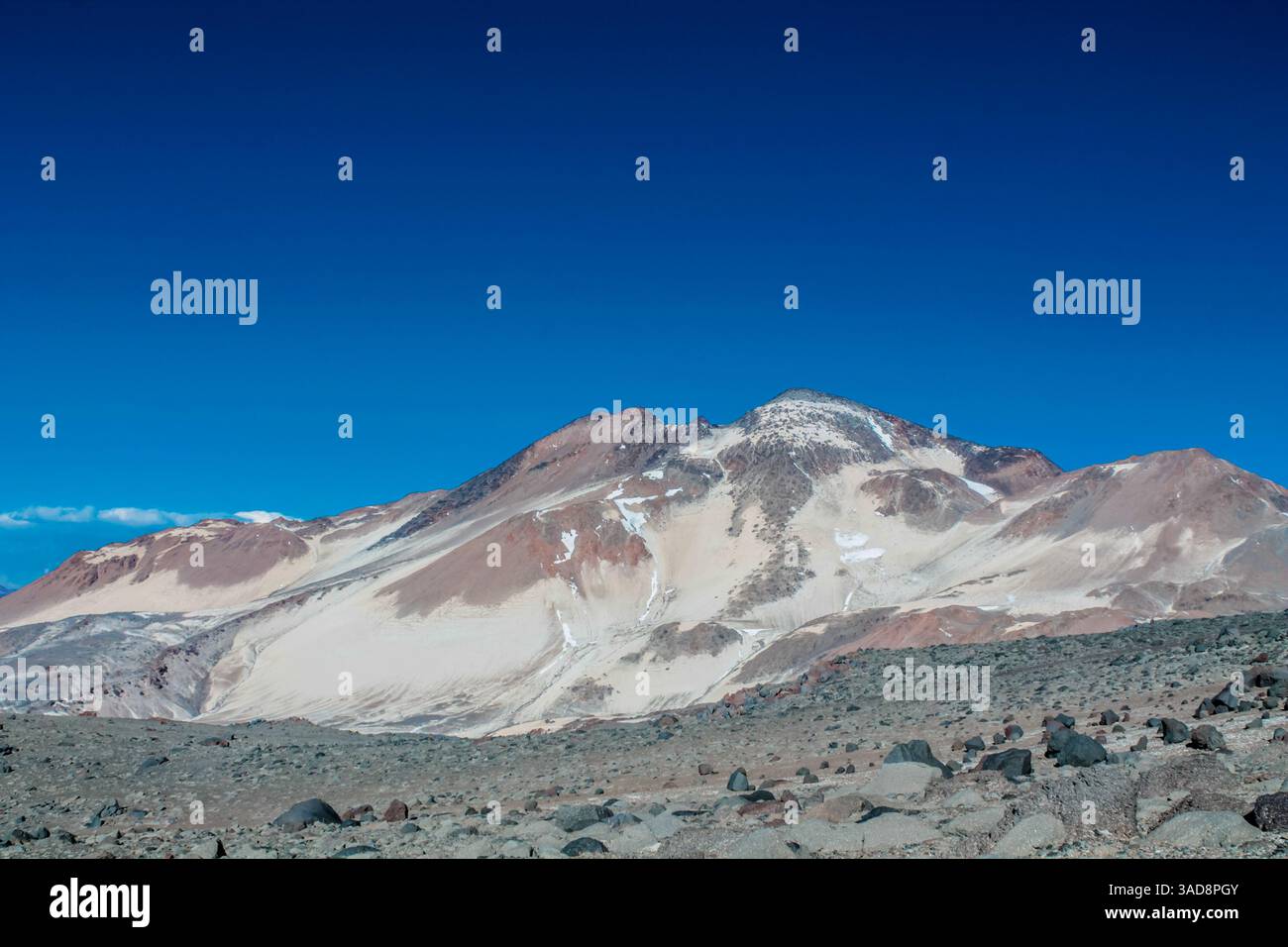 Atacama desert landscape in the Andes mountains of Chile in the Ojos ...