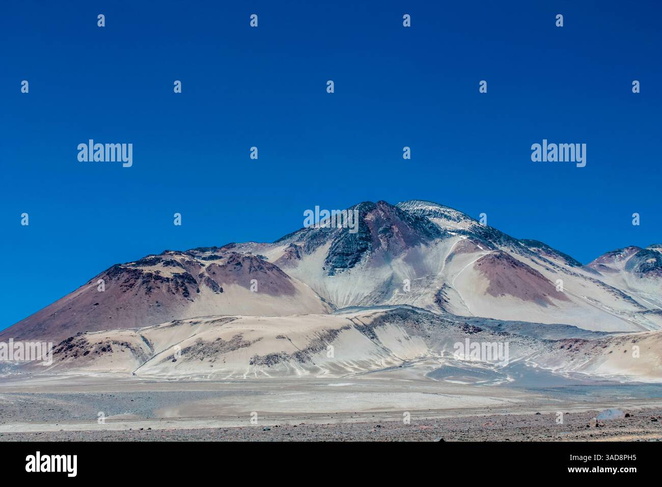 Atacama desert landscape in the Andes mountains of Chile in the Ojos ...
