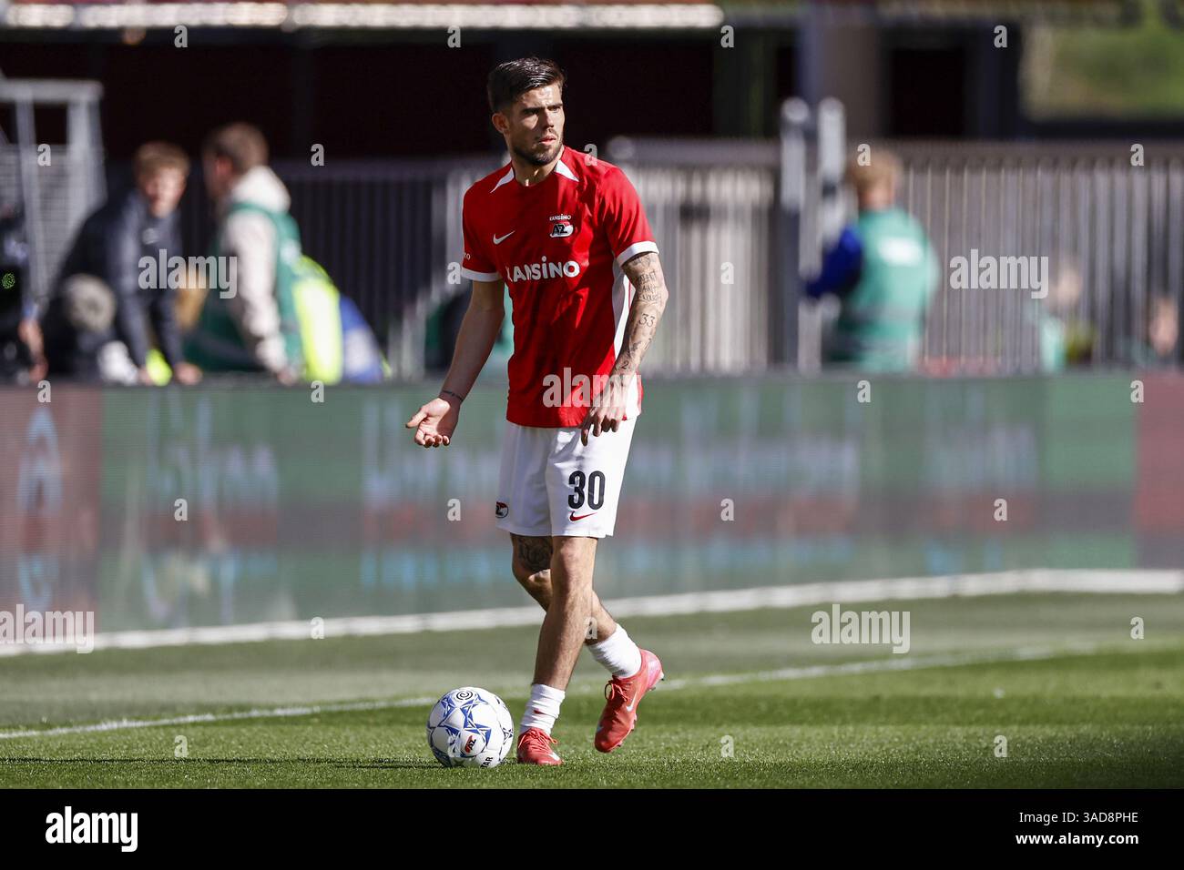 ALKMAAR - Denso Kasius of AZ Alkmaar during the Dutch Eredivisie match ...