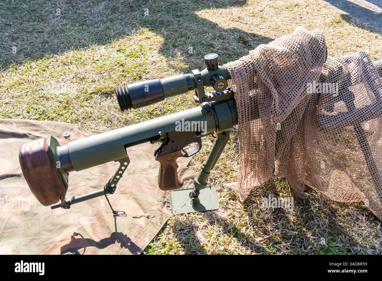 Large caliber camouflaged hungarian Gepard assault rifle with scope in ...