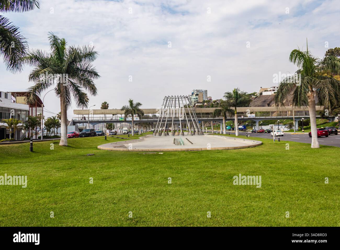 Pedestrian bridge at Agua Dulce, Chorrillos - Lima, Peru Stock Photo - Alamy