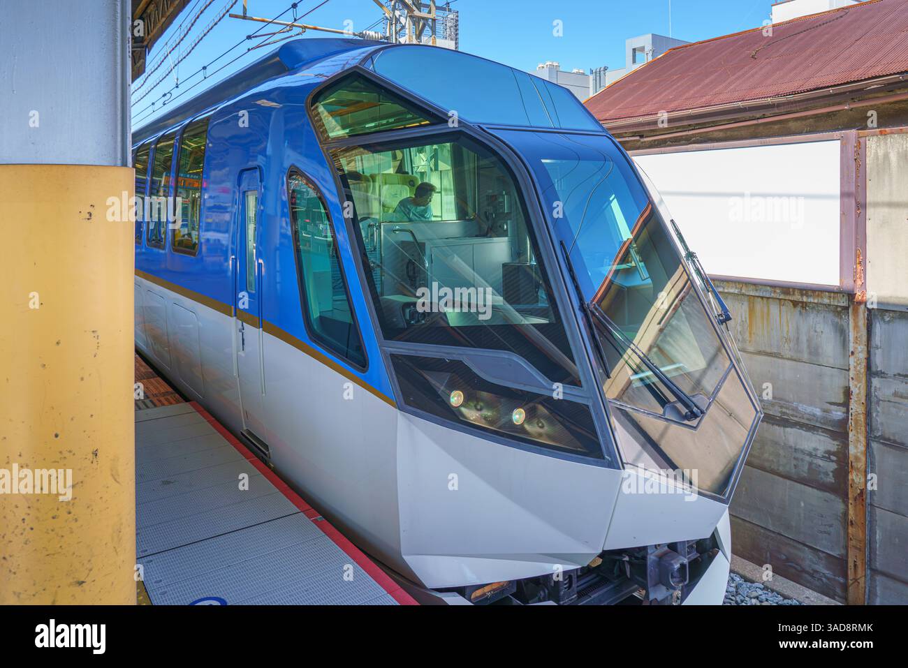 Osaka, Japan - Sep 26 2024, view of the driver's cabin of an intercity ...