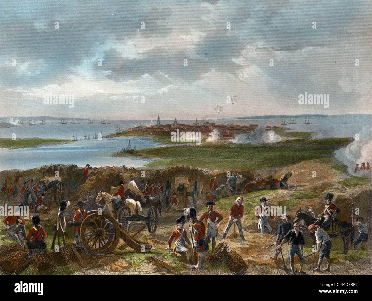 The British siege of Charleston in May 1780 Alonzo Chappel Stock Photo ...