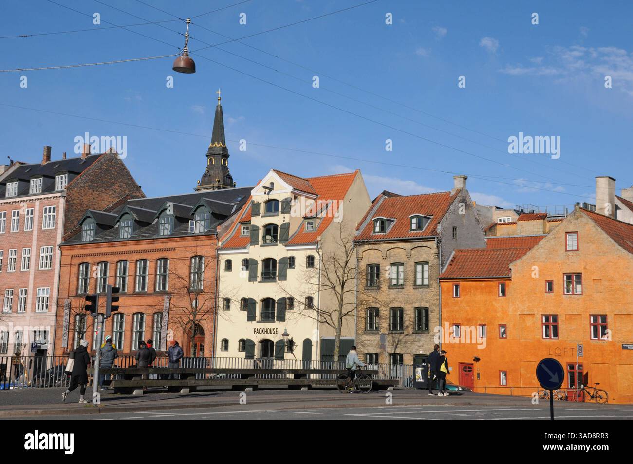 Copenhagen/ Denmark/05 april 2025/.View of chrisianshavns torv on mager ...