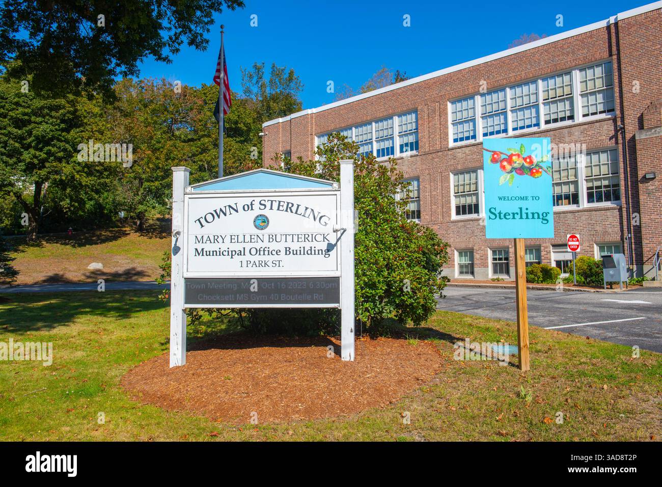 Sterling Town Hall, Mary Ellen Butterick Municipal Office Building at 1 Park Street in historic ...