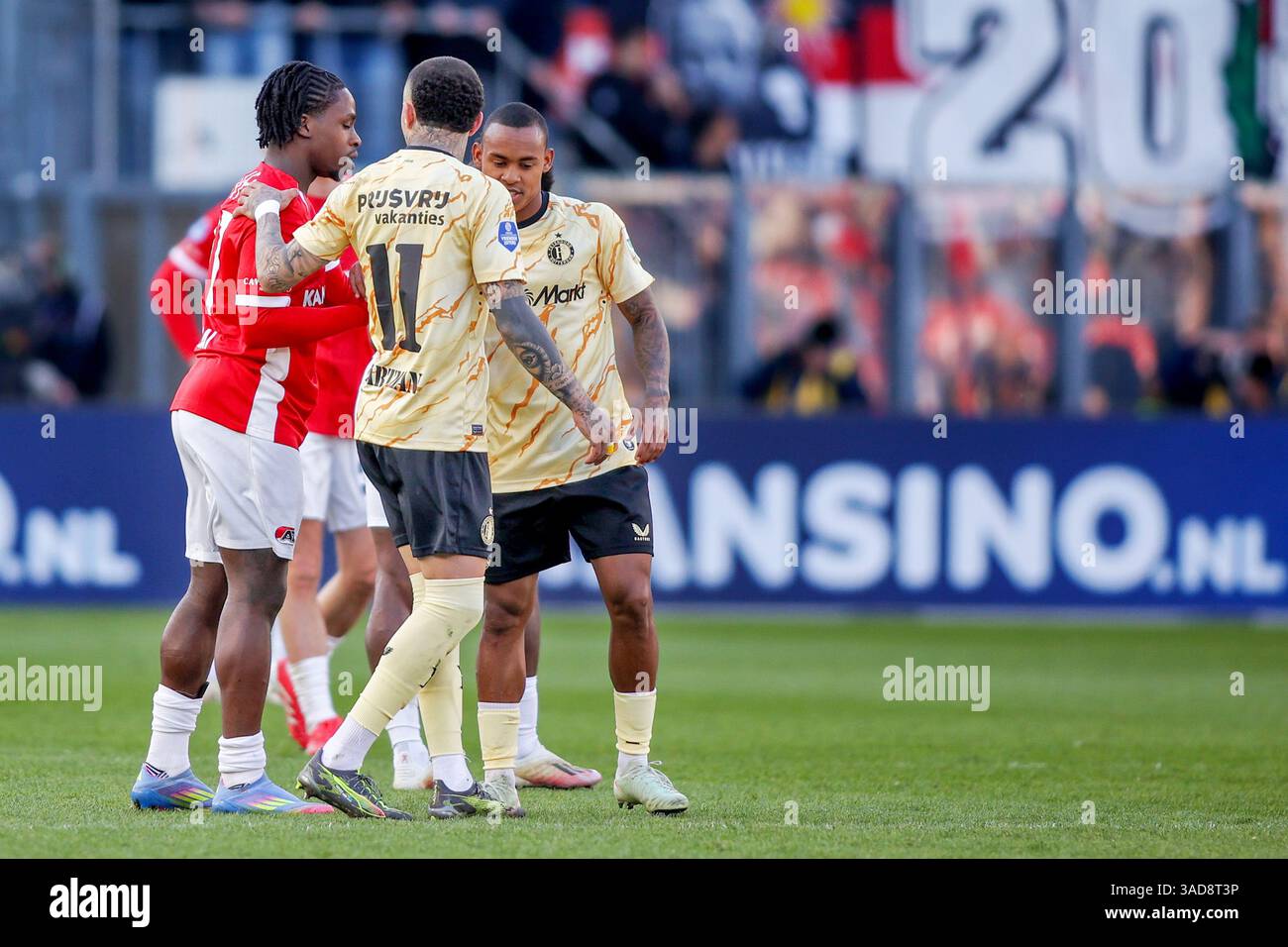 Alkmaar, Netherlands. 05th Apr, 2025. ALKMAAR - 05-04-2025, AFAS Stadium. Dutch Eredivisie ...