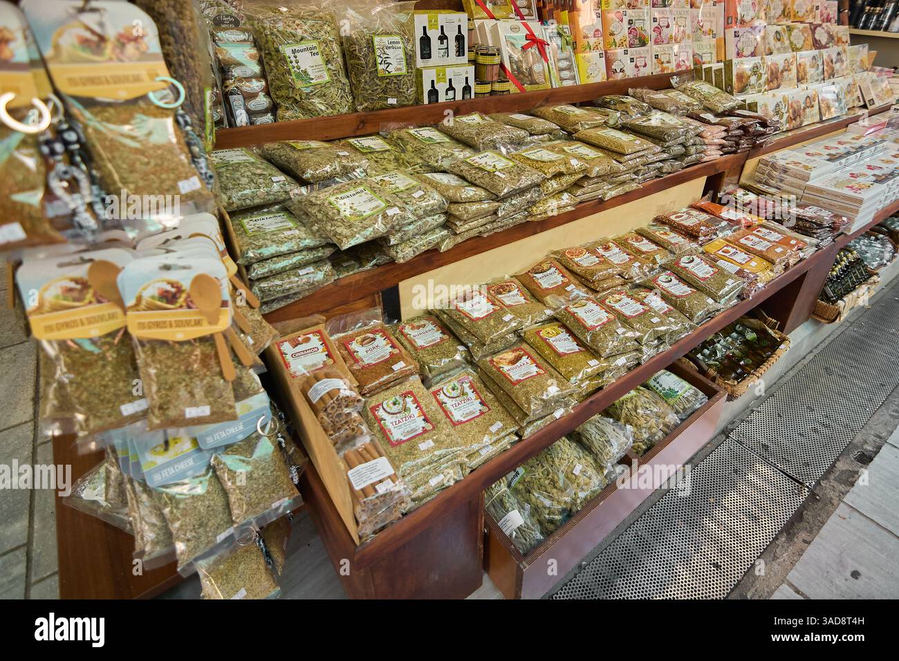 Crete.Greece - april 05, 2025: mediterranean-style herbs and spices ...