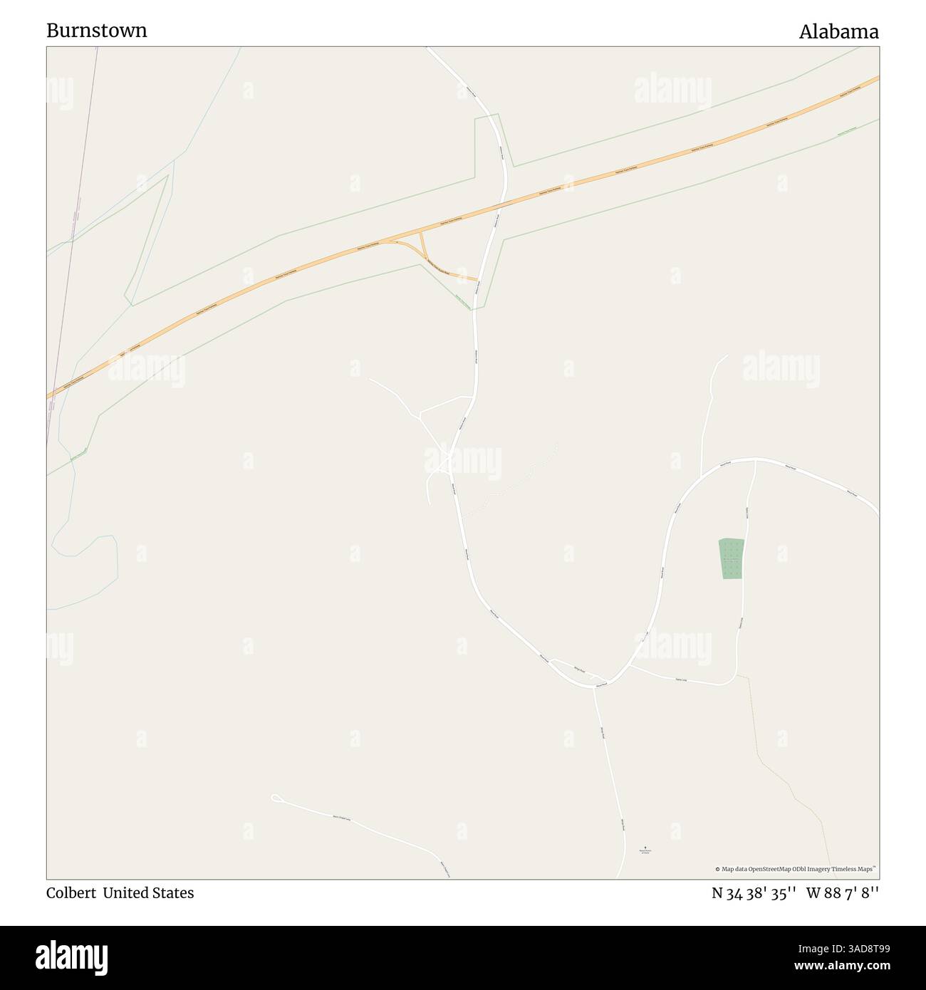 Burnstown, Colbert, United States, Alabama, N 34 38' 35'', W 88 7' 8 ...