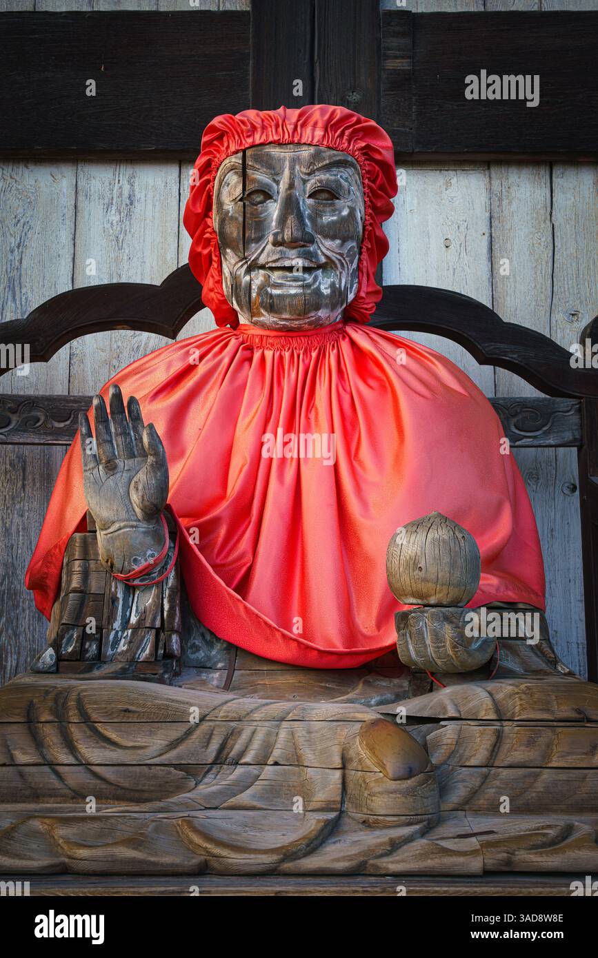 Nara, Japan - Sep 26 2024, close up view of Statue of Pindola ...