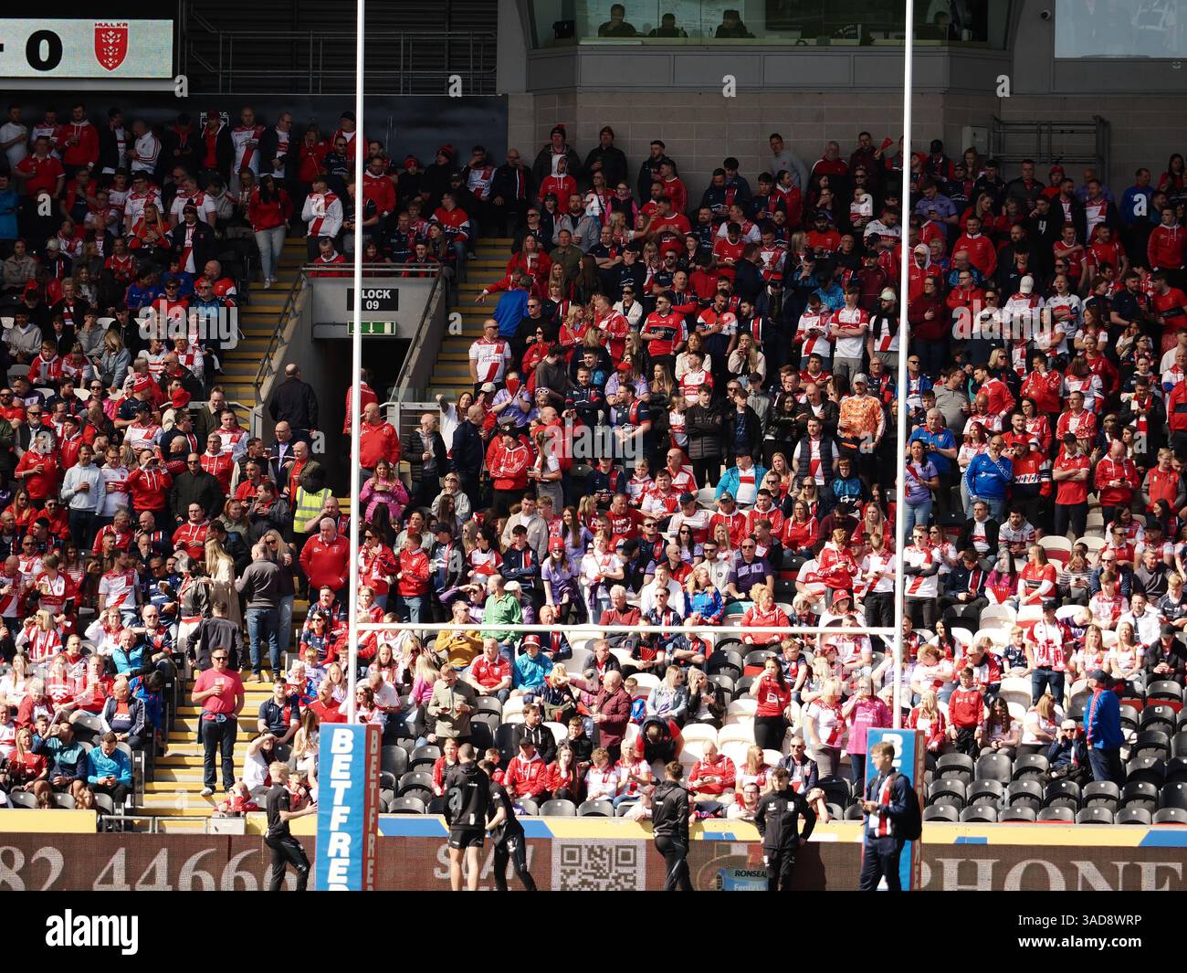 The Hull KR fans filling the crowds before the Betfred Challenger Cup ...