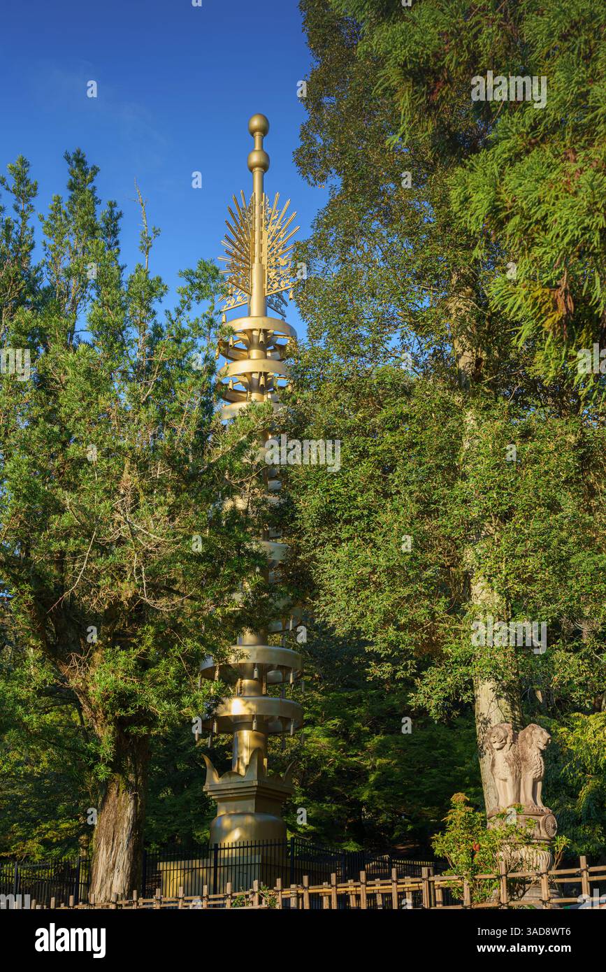 Nara, Japan - Sep 24 2025, vertical view of bronze sorin, an ...