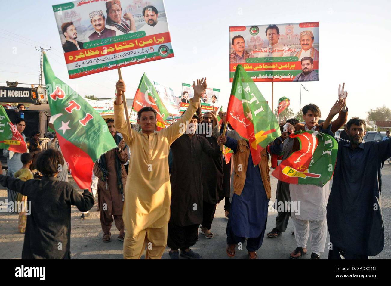 Leaders and members of political parties are holding Save River Indus ...