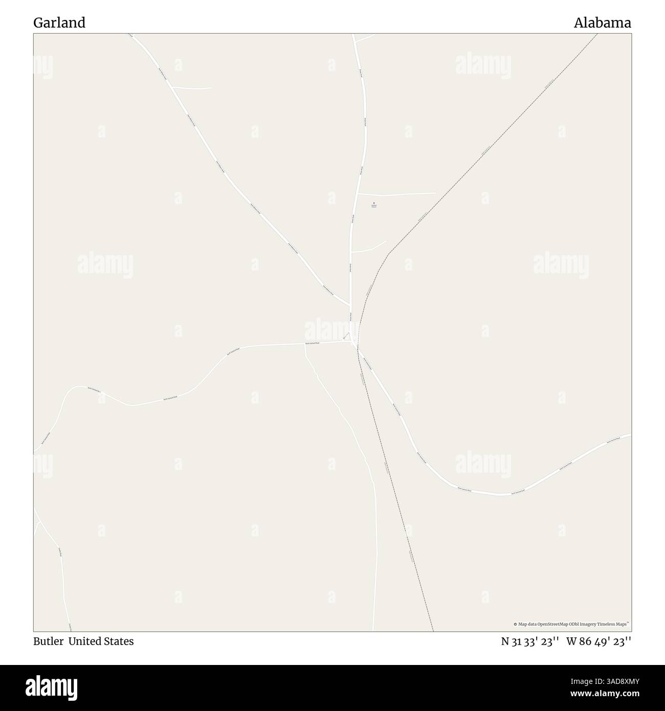 Garland, Butler, United States, Alabama, N 31 33' 23'', W 86 49' 23 ...