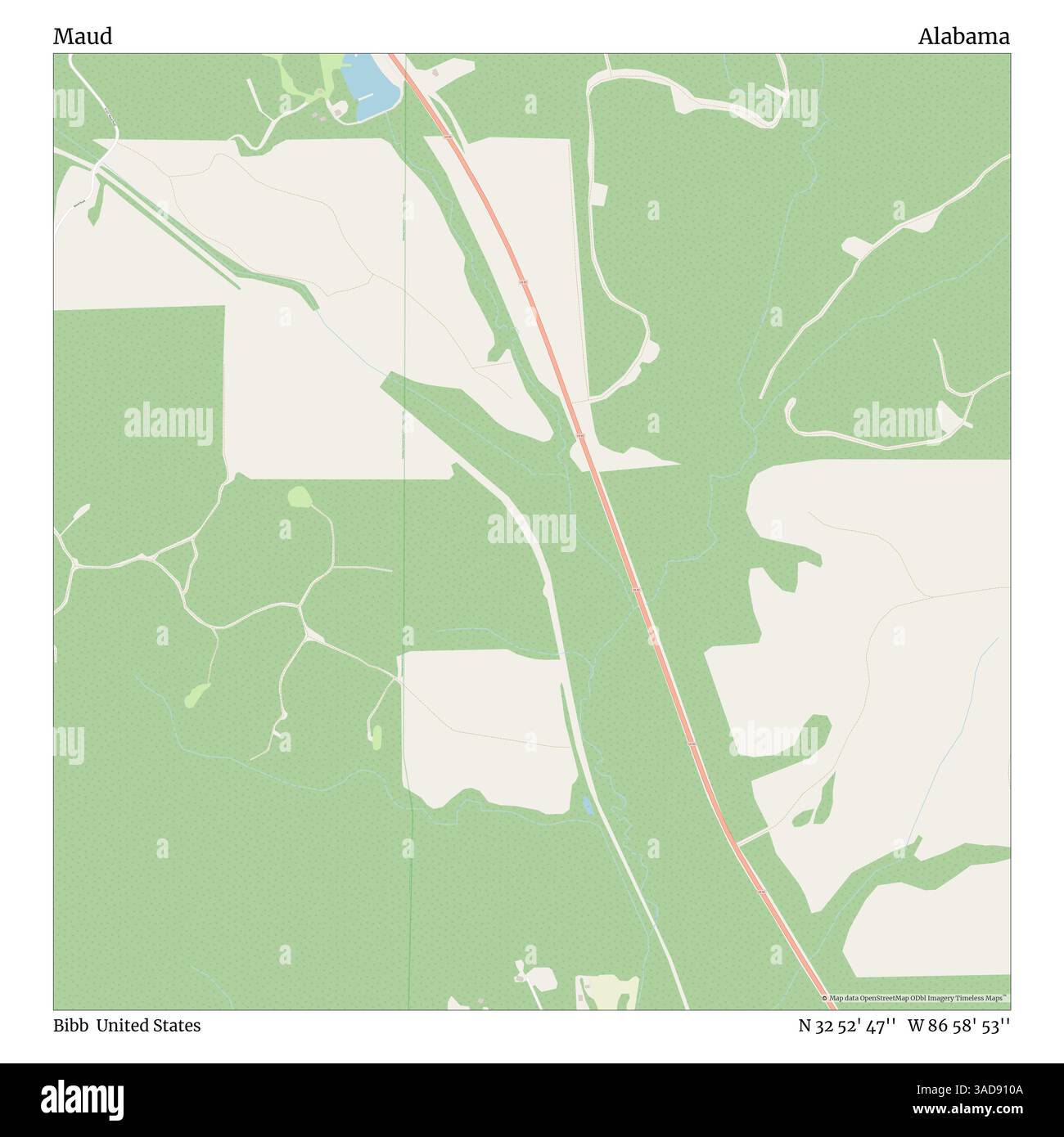 Maud, Bibb, United States, Alabama, N 32 52' 47'', W 86 58' 53'', map ...