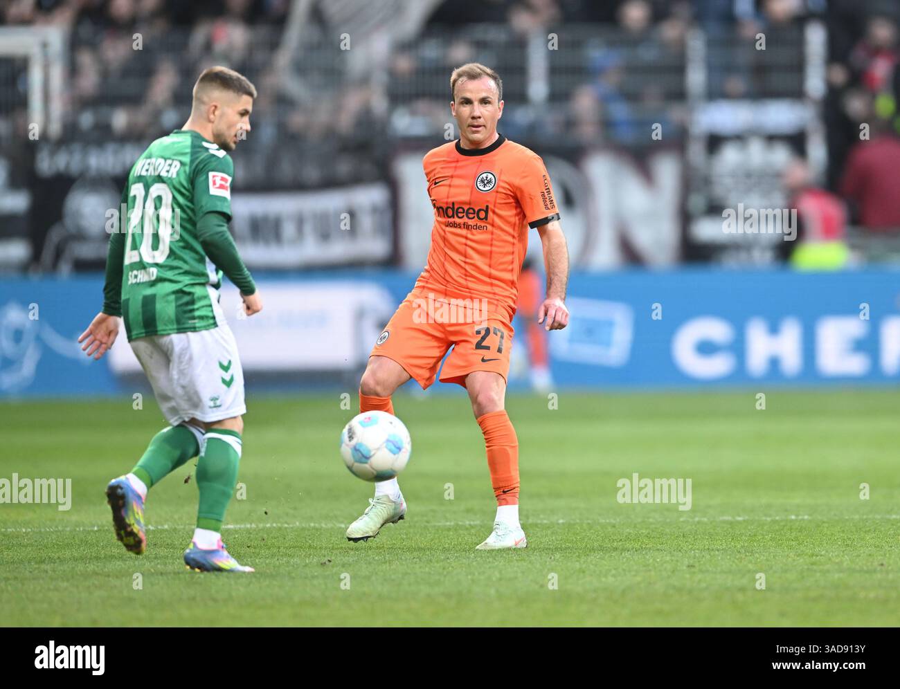 Bremen, Germany. 05th Apr, 2025. Soccer: Bundesliga, Werder Bremen ...