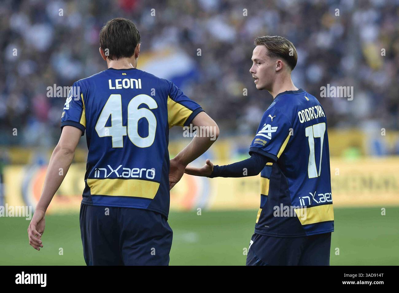 Parma, Italy. 05th Apr, 2025. Jacob Ondrejka of Parma Calcio rejoices ...