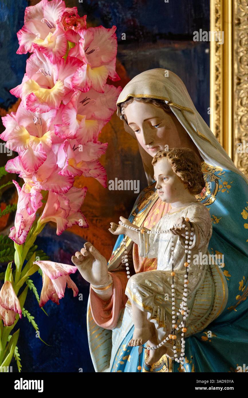 Saint Badolph, FRANCE - 07-09-2024: Statue of Blessed Virgin Mary ...