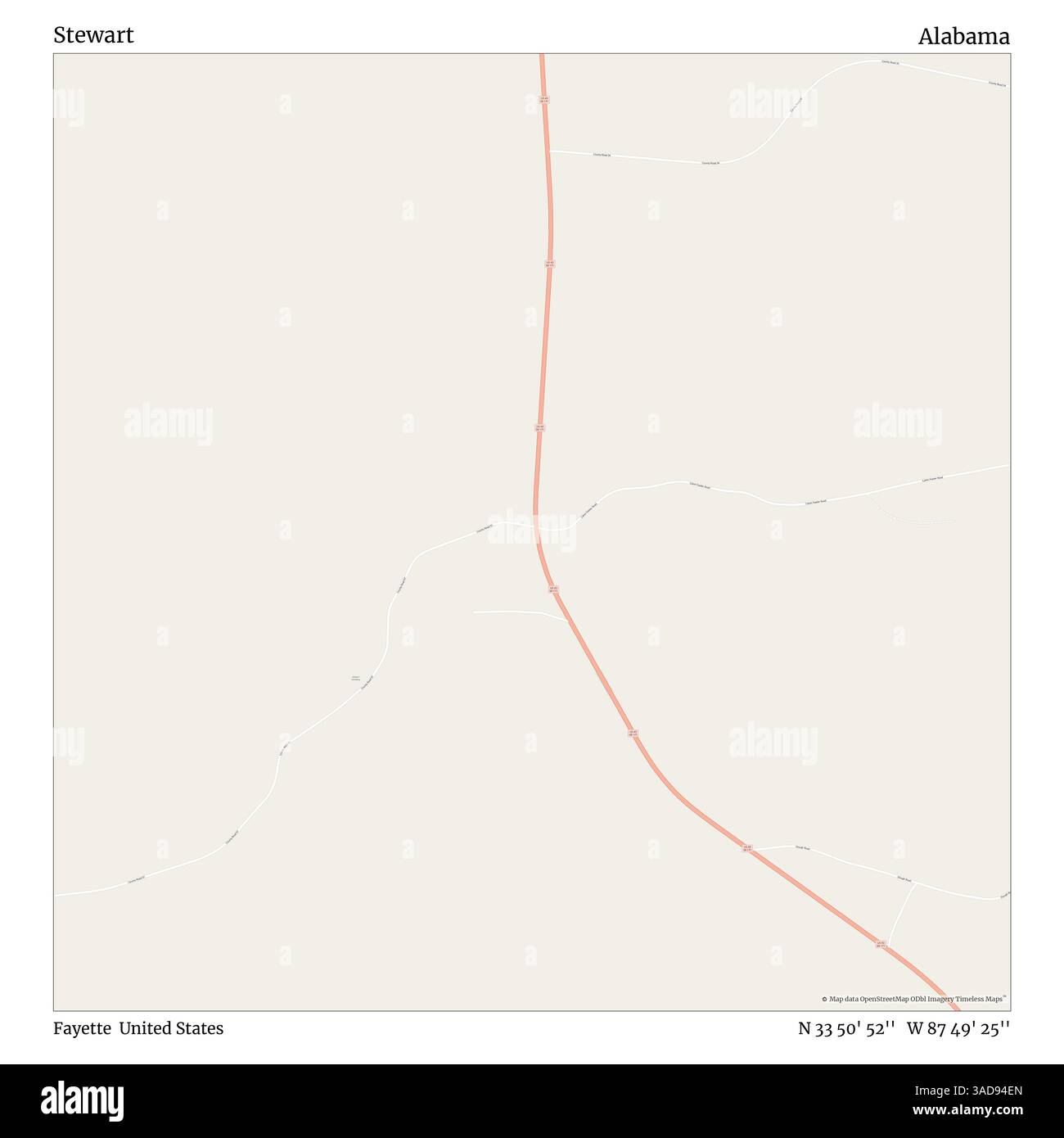 Stewart, Fayette, United States, Alabama, N 33 50' 52'', W 87 49' 25 ...