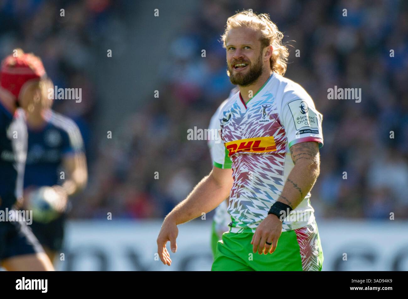 Dublin, Ireland. 05th Apr, 2025. Tyrone Green of Harlequins during the ...