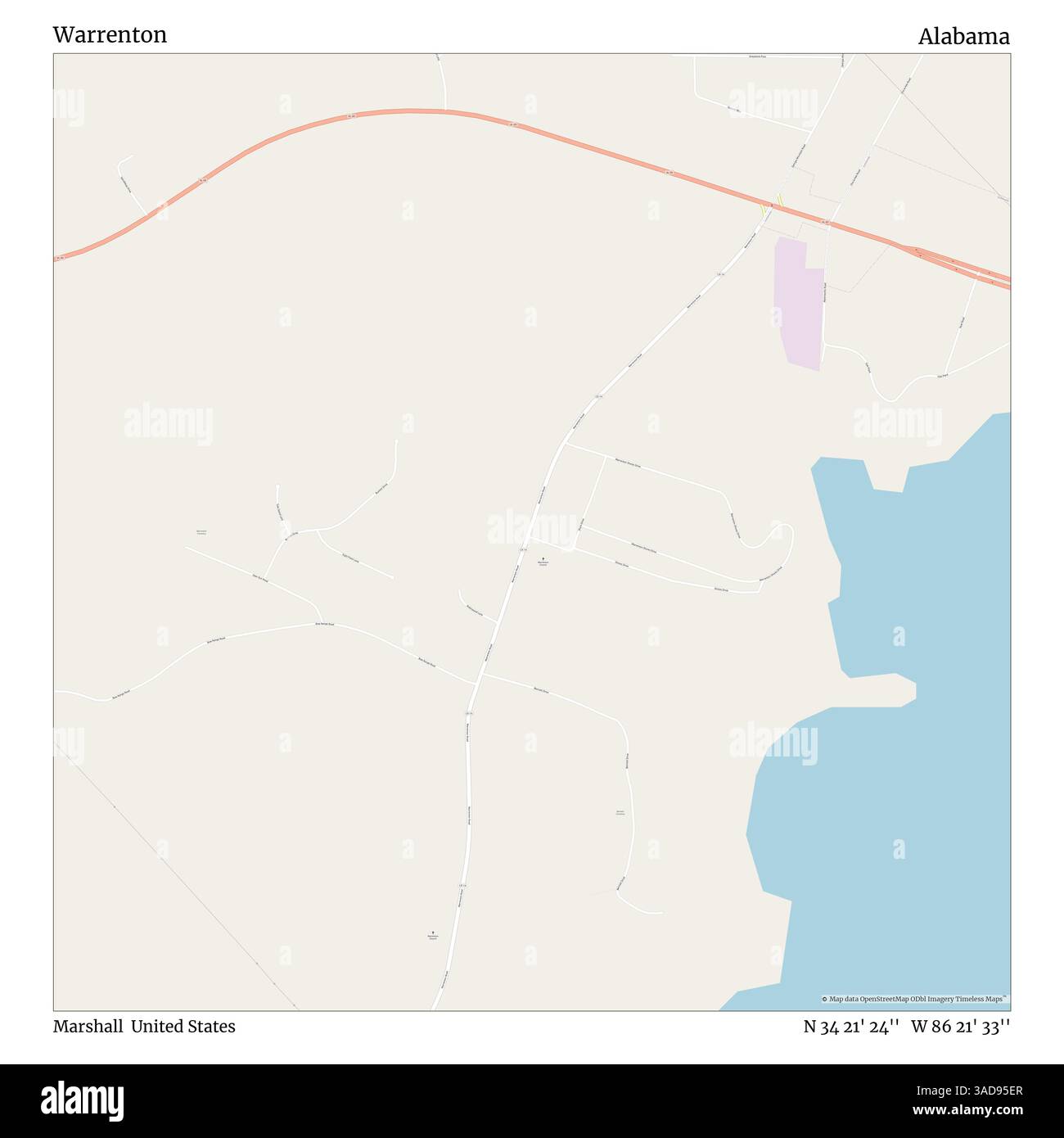 Warrenton, Marshall, United States, Alabama, N 34 21' 24'', W 86 21' 33 ...