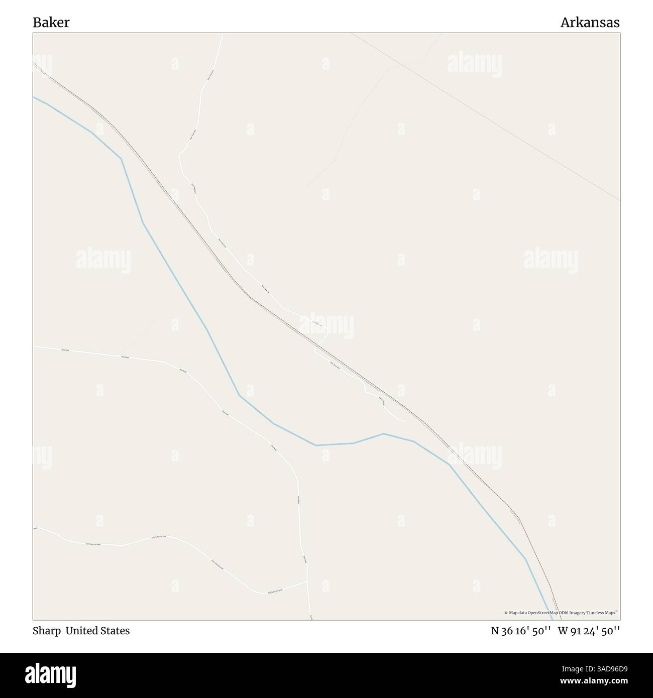 Baker, Sharp, United States, Arkansas, N 36 16' 50'', W 91 24' 50 ...