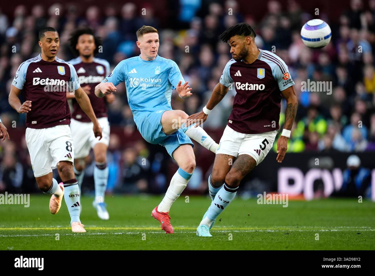 Nottingham Forest's Elliot Anderson has a shot on goal during the ...