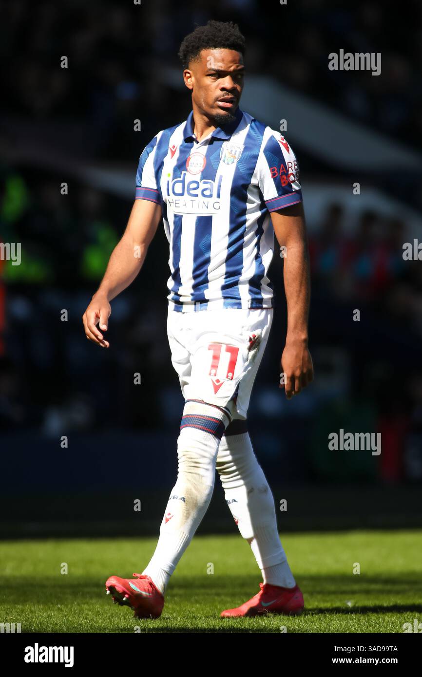 Grady Diangana of West Bromwich Albion during the EFL Championship ...