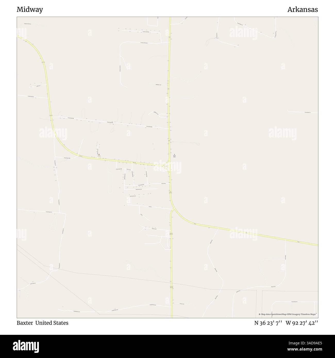 Midway, Baxter, United States, Arkansas, N 36 23' 7'', W 92 27' 42 ...