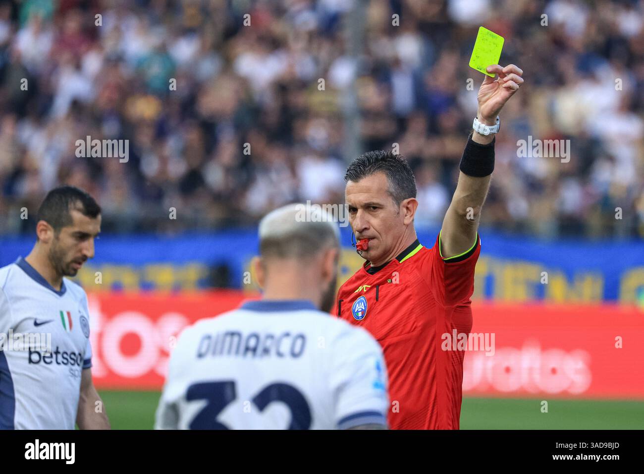 Parma, Italy. 05th Apr, 2025. The referee Daniele Doveri in action ...