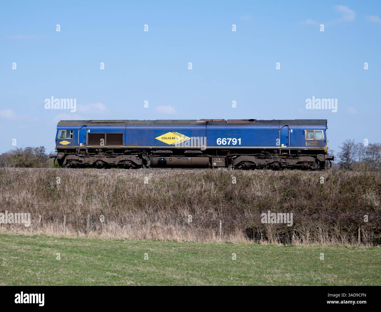 Colas Rail class 66 diesel locomotive No. 66791 travelling light engine ...