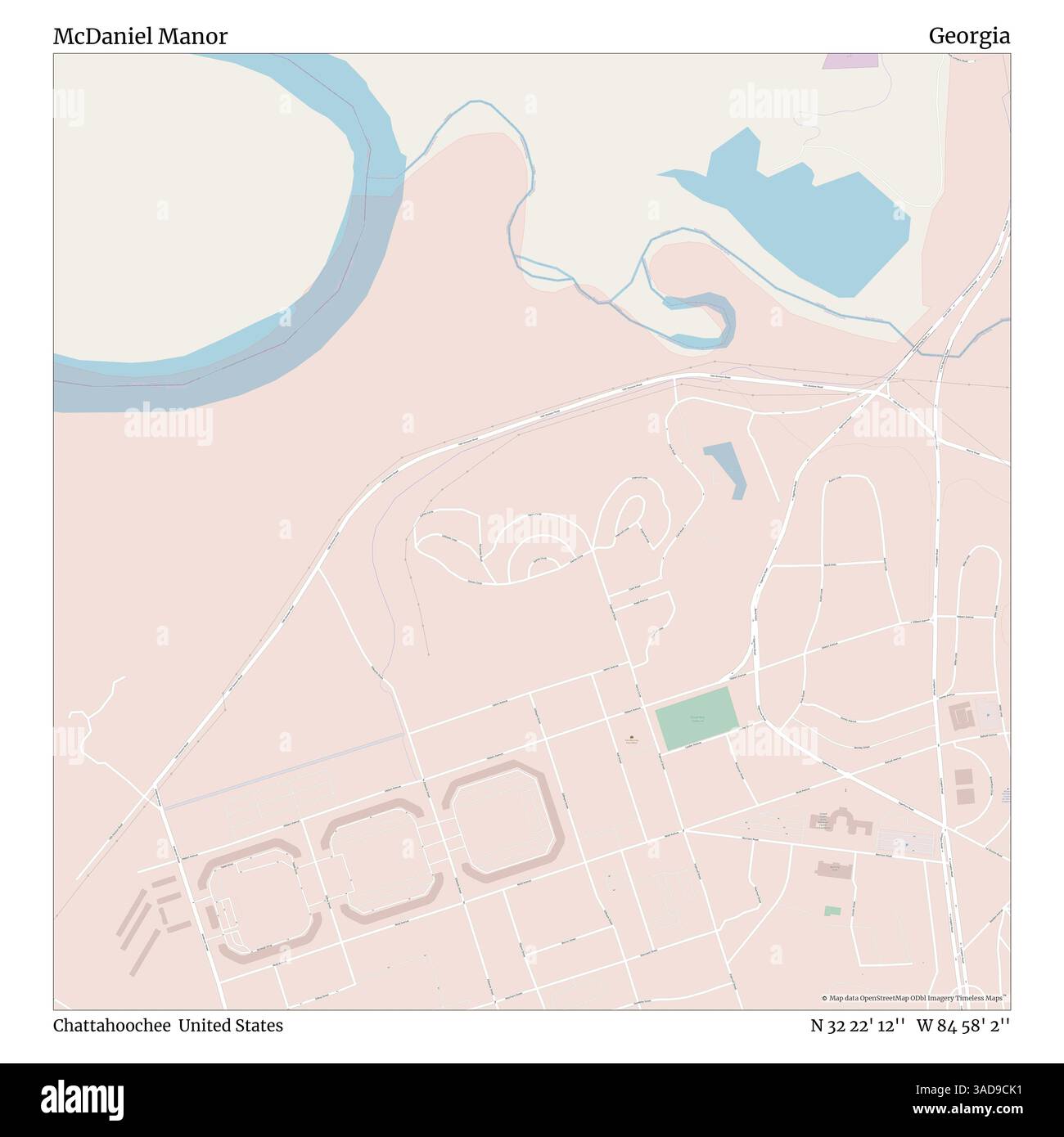 McDaniel Manor, Chattahoochee, United States, Georgia, N 32 22' 12'', W ...