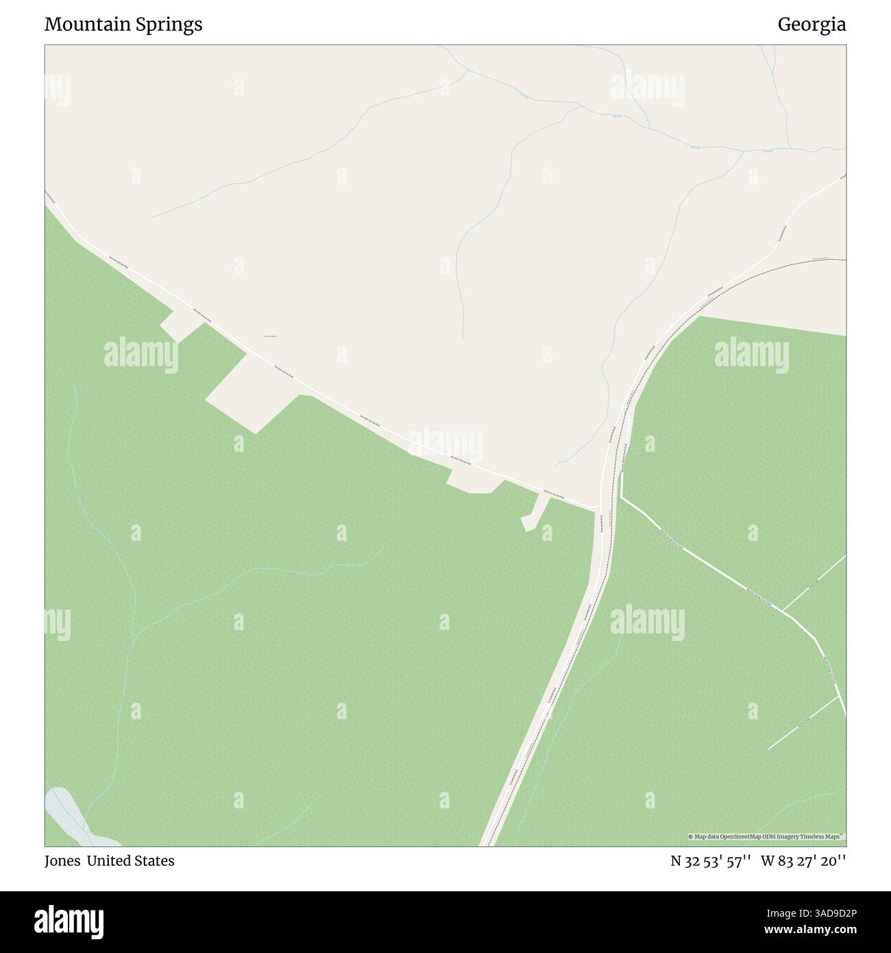 Mountain Springs, Jones, United States, Georgia, N 32 53' 57'', W 83 27 ...